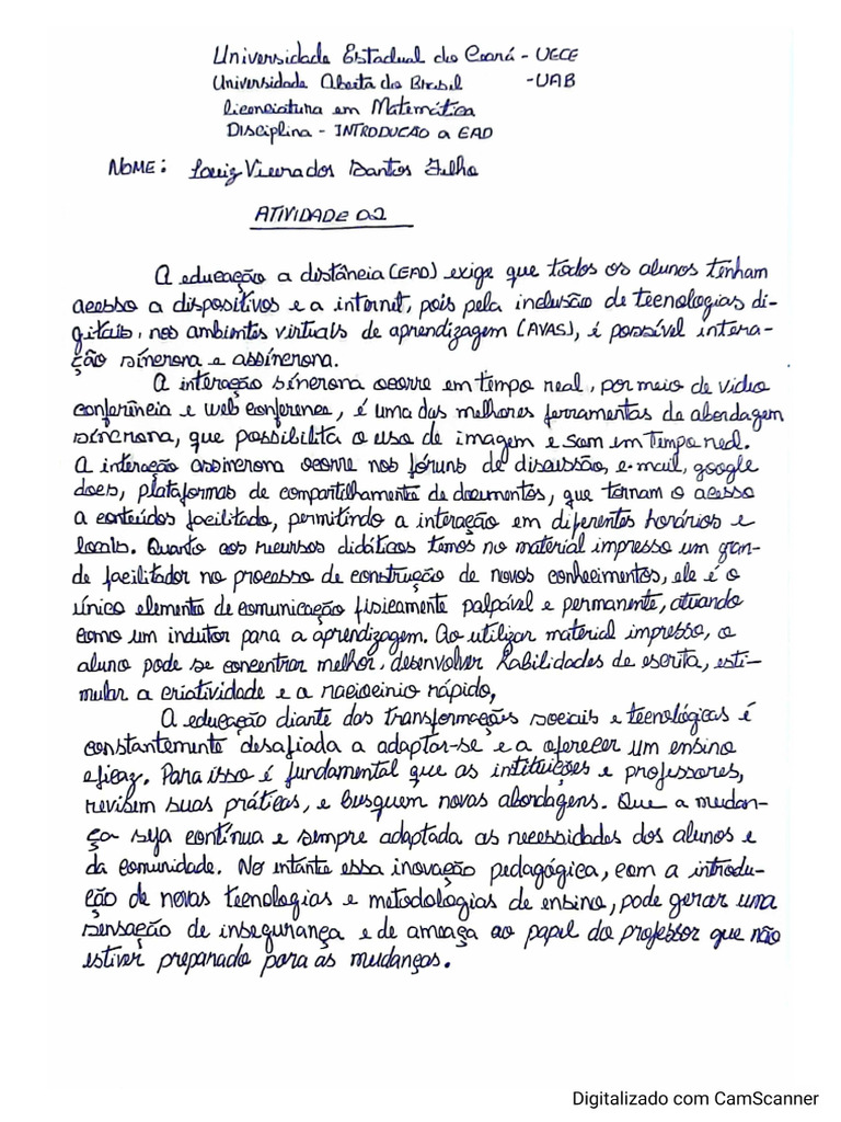 Atividade 2 - EaD | PDF