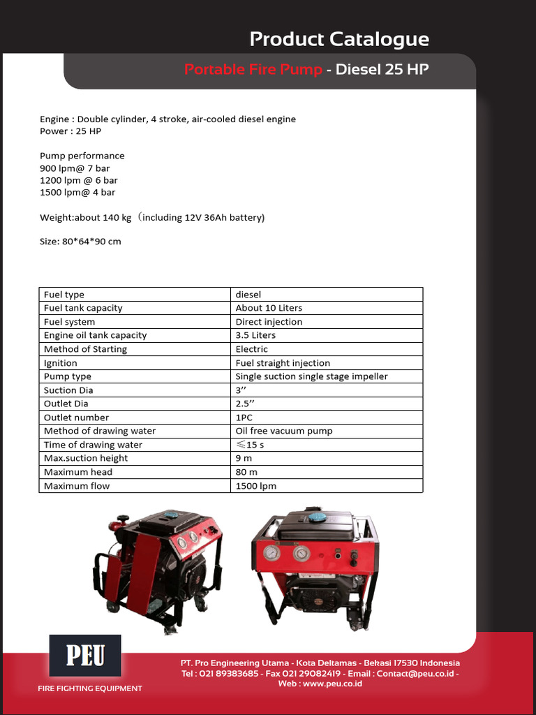 Brosur Portable Fire Pump | PDF