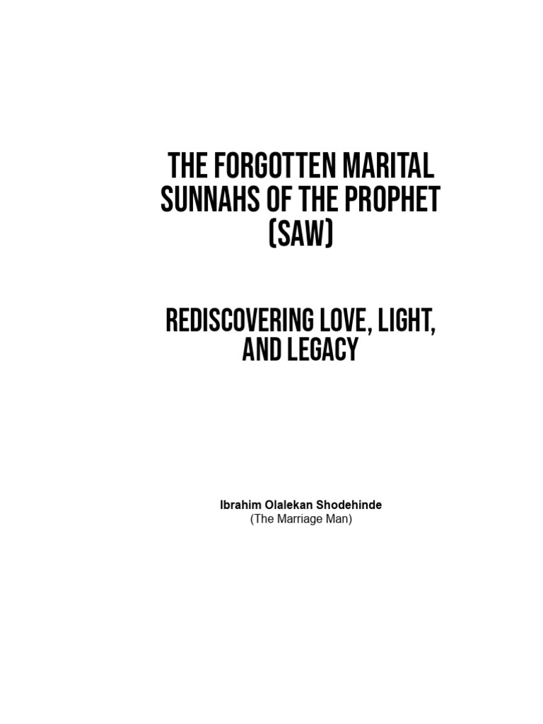 Reviving Marital Sunnahs of the Prophet | PDF | Muhammad
