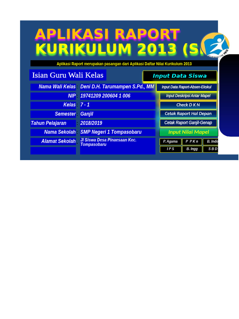 Aplikasi Raport SMP Kurikulum 2013 | PDF