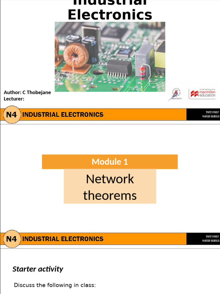 Industrial Electronics N4 Slides - Module 1 | PDF | Resistor ...