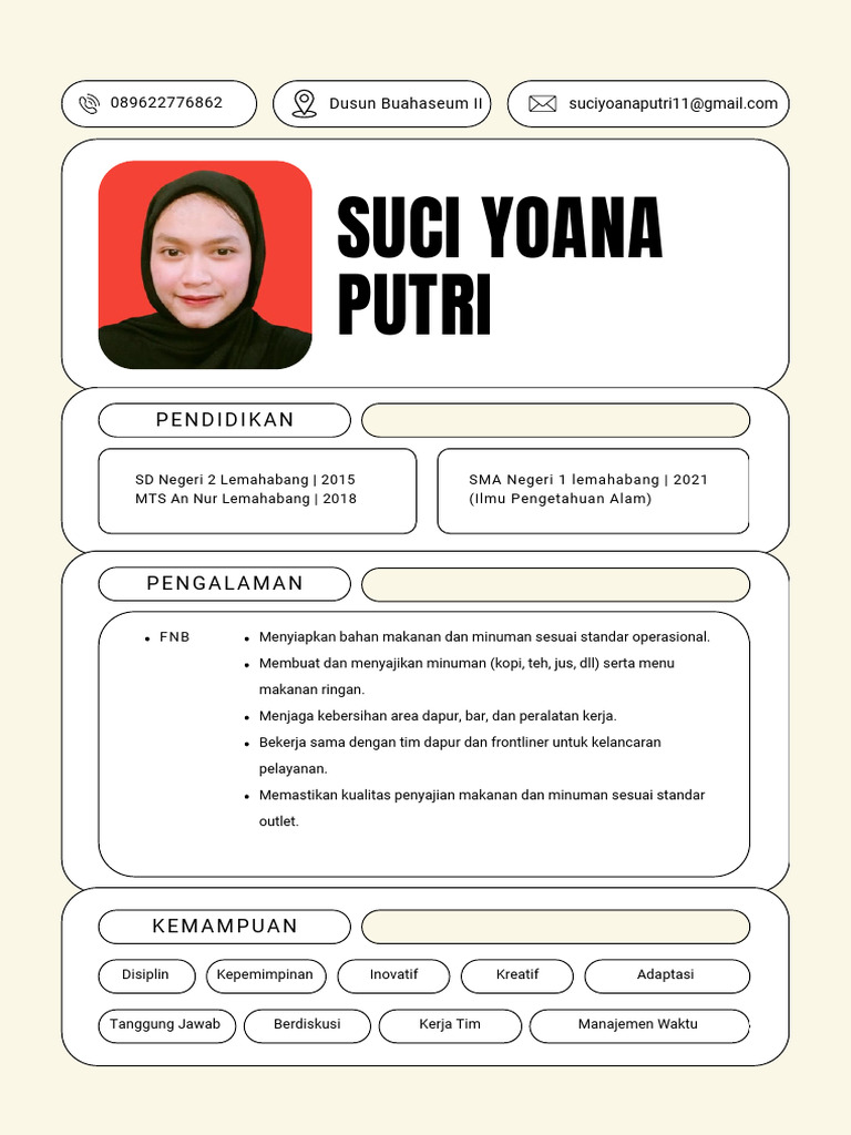 Krem Minimalis Curriculum Vitae Penyiar Podcast Resume - 20250801 ...