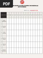 Weekly Kitchen Roster Schedule | PDF