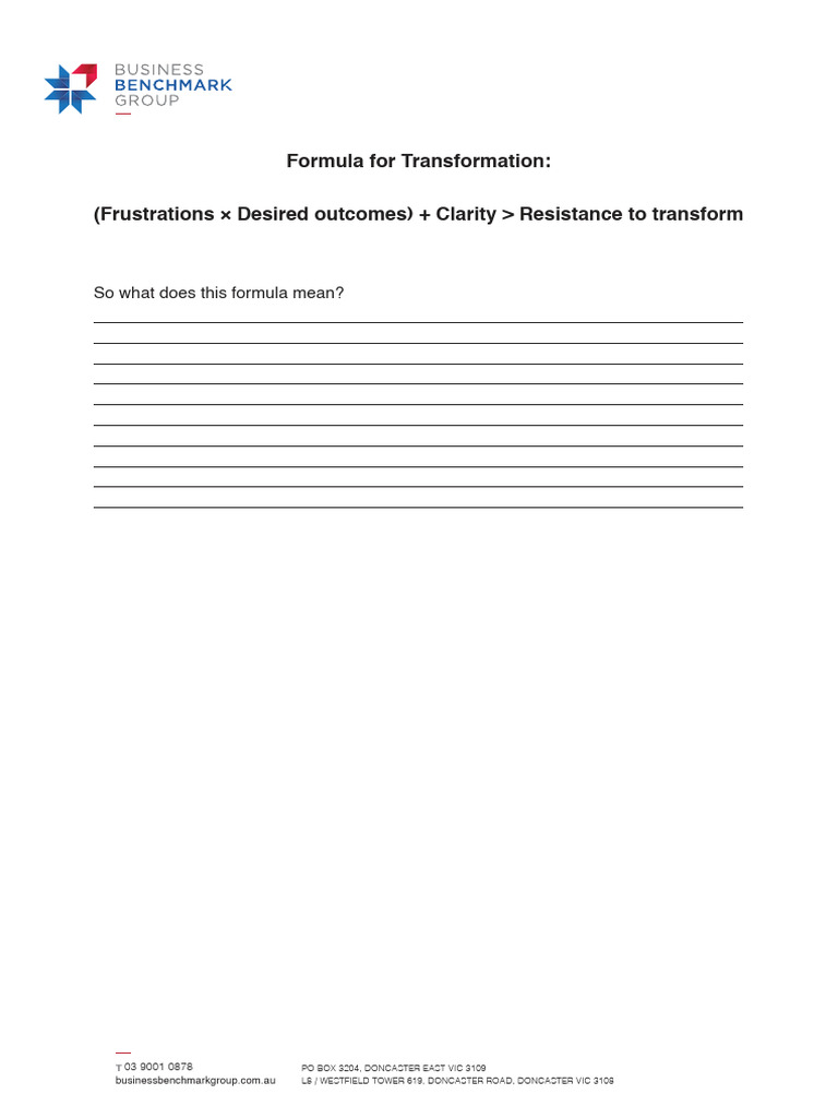 Formula For Transformation | PDF