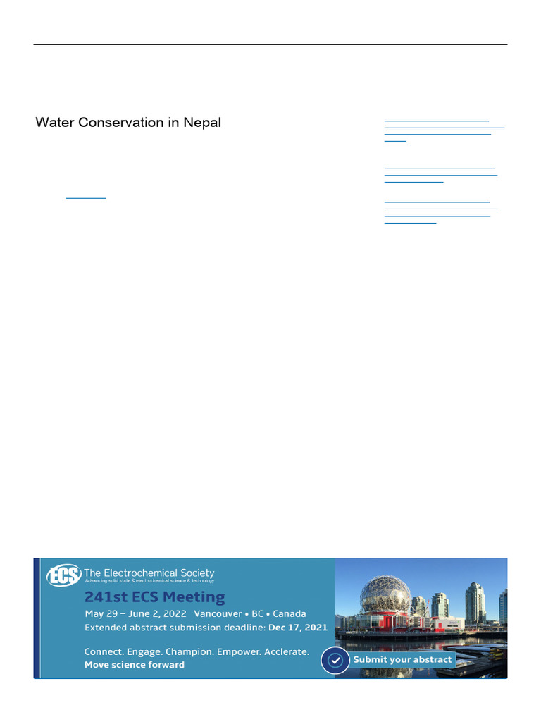 Water Conservation Strategies in Nepal | PDF | Water And The ...