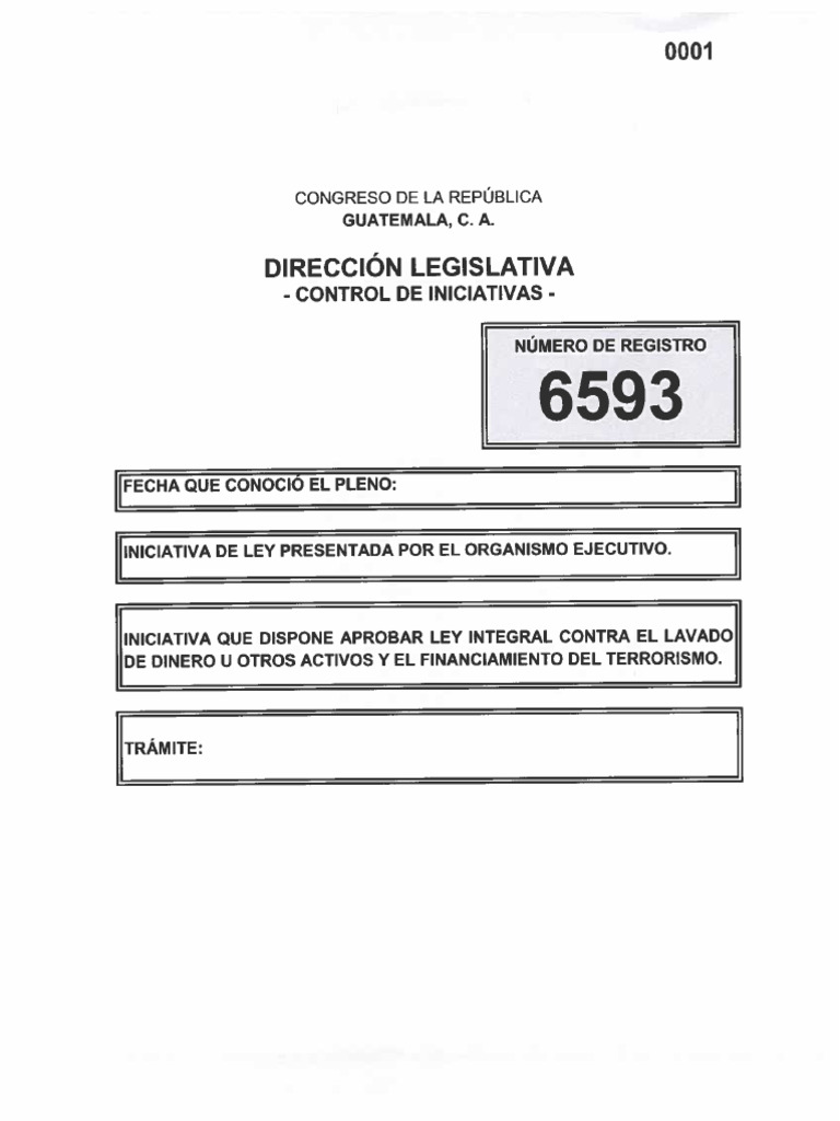 Iniciativa de Ley 6593 | PDF