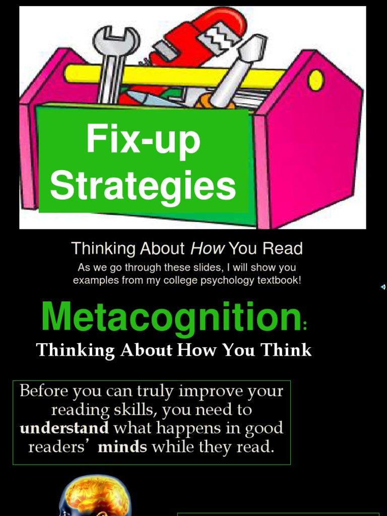 JS Fix-Up Strategies 2 | PDF | Reading Comprehension | Reading (Process)