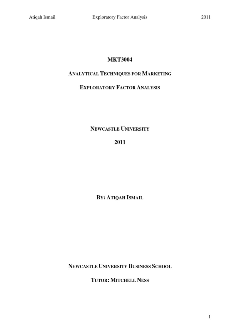 Exploratory Factor Analysis | PDF | Factor Analysis | Survey Methodology