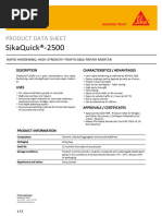 Sikaquick - 1000 | PDF | Concrete | Strength Of Materials