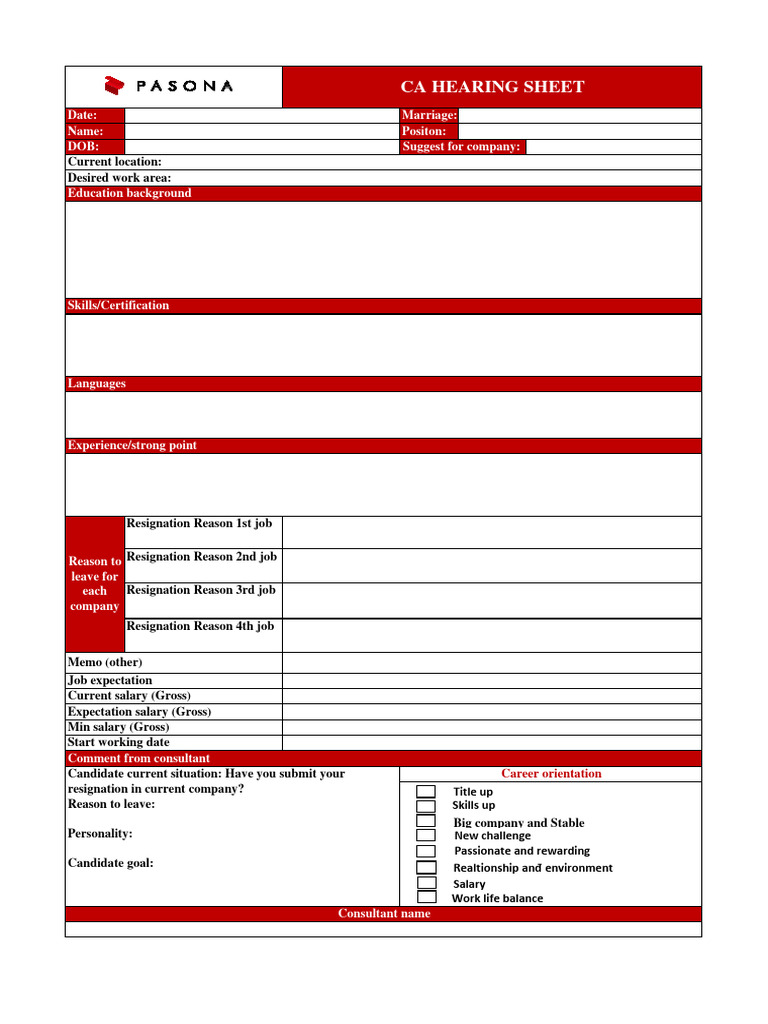 CA Hearing Sheet - Manual (Updated Jul 25) | PDF