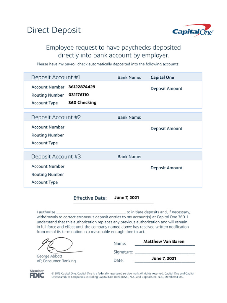 Direct Deposit Form 06-07-2021 | PDF