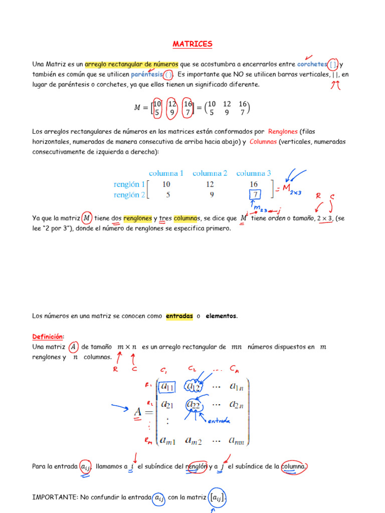 1 Semana - Introducción A Matrices - Operaciones-1-14 | PDF | Matriz ...