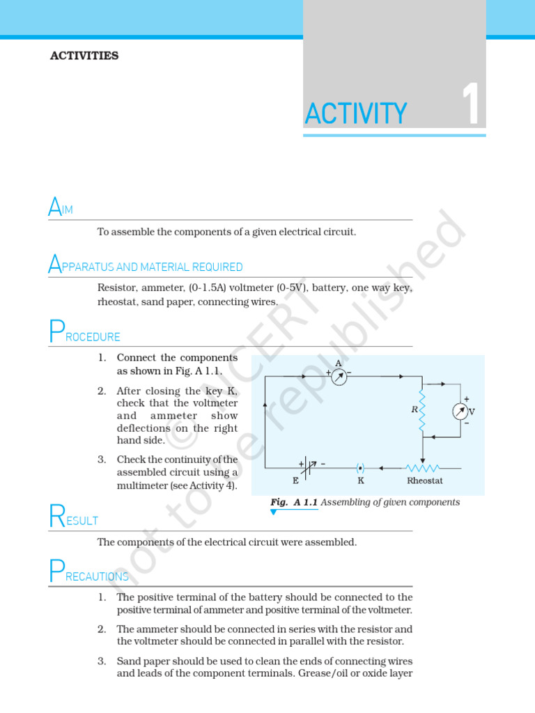 Physics Activity Complete | PDF | Resistor | Voltage
