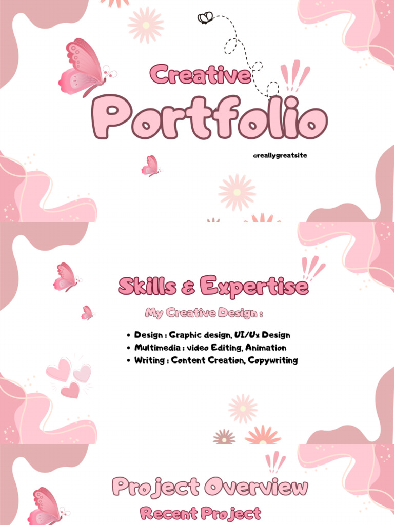 Pink Cute Abstract Simple Creative Portfolio Presentation - 20250731 ...