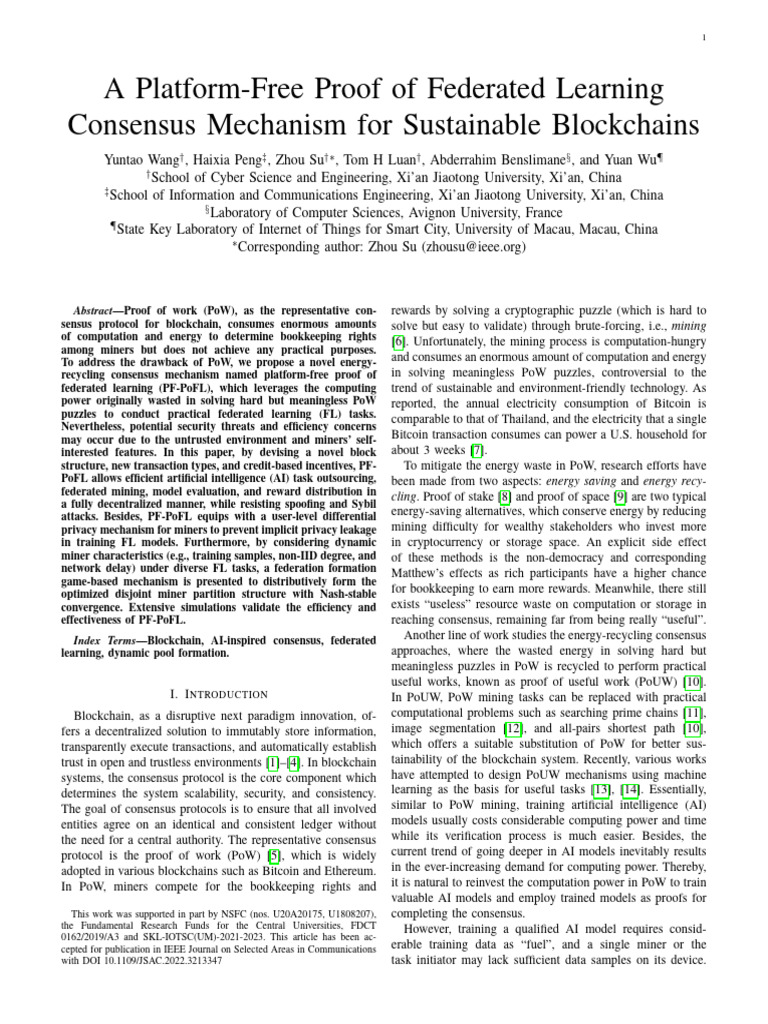 A Platform-Free Proof of Federated Learning Consensus Mechanism For ...