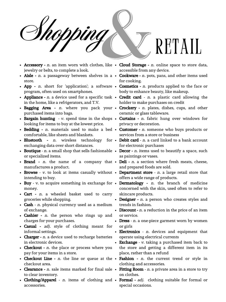 English for Retail Conversations | PDF | Clothing | Point Of Sale