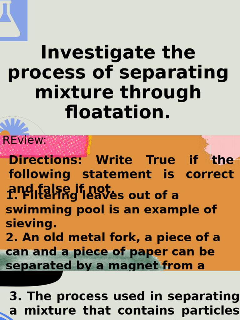 Separating States of Matter | PDF | Mixture