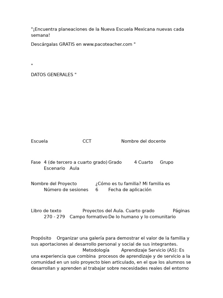 Cómo Es Tu Familia, Mi Familia Es | PDF | Familia | Evaluación