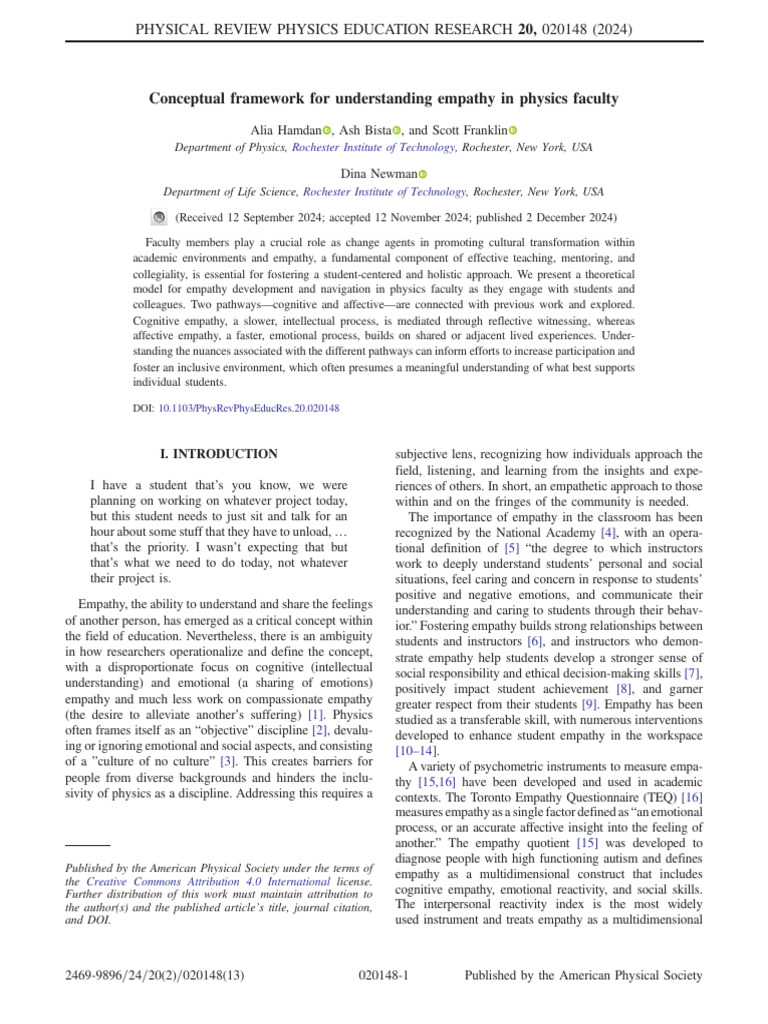 2.7 Alia Hamdan (2024) Conceptual Framework For Understanding Empathy ...