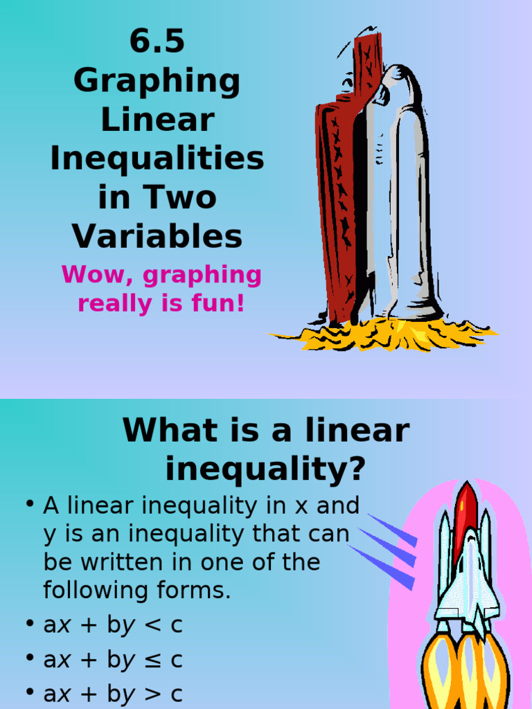 Lesson 6.5 Graph Linear Inequalities | PDF | Elementary Mathematics ...