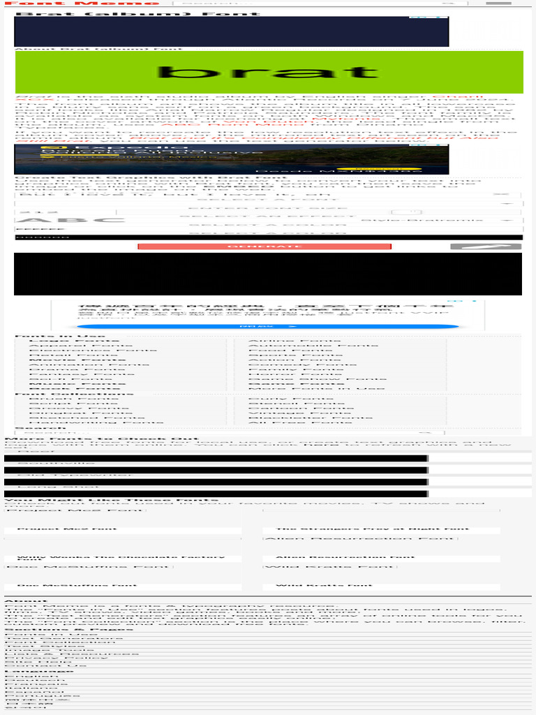 Brat Font Generator & Album Fonts | PDF | Typefaces | Arial