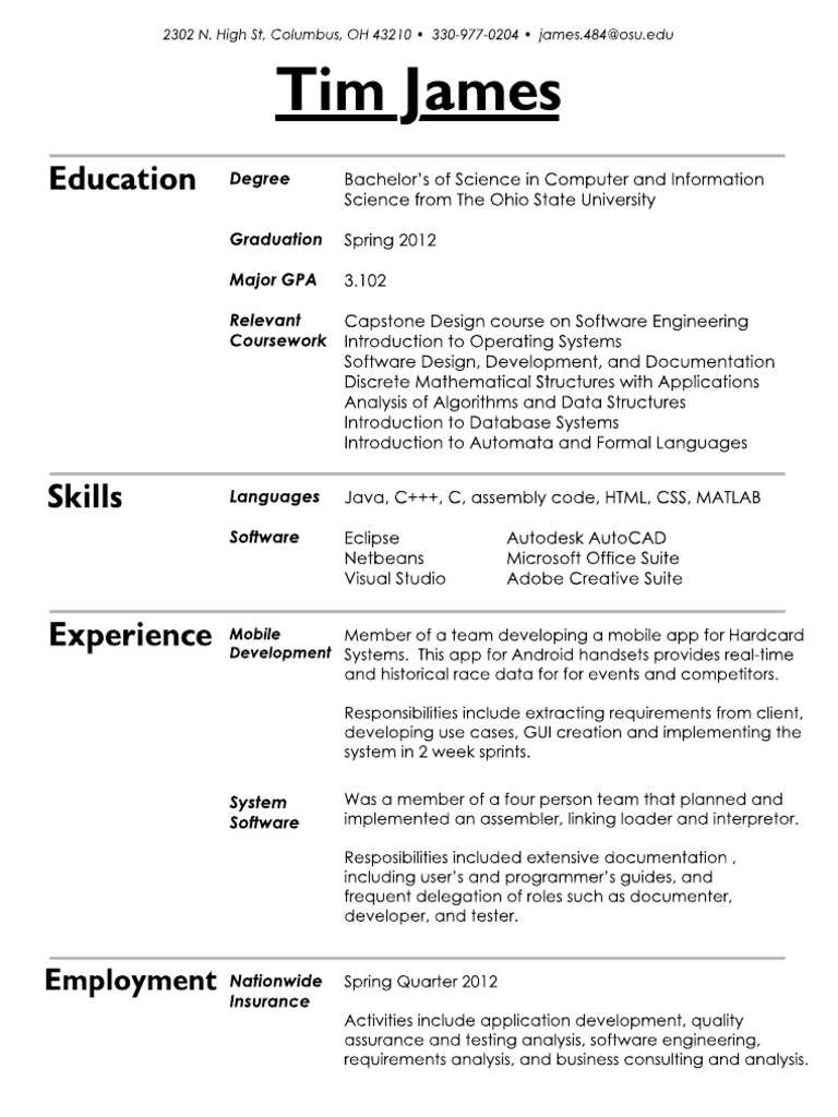 Resume Ps 2 | PDF