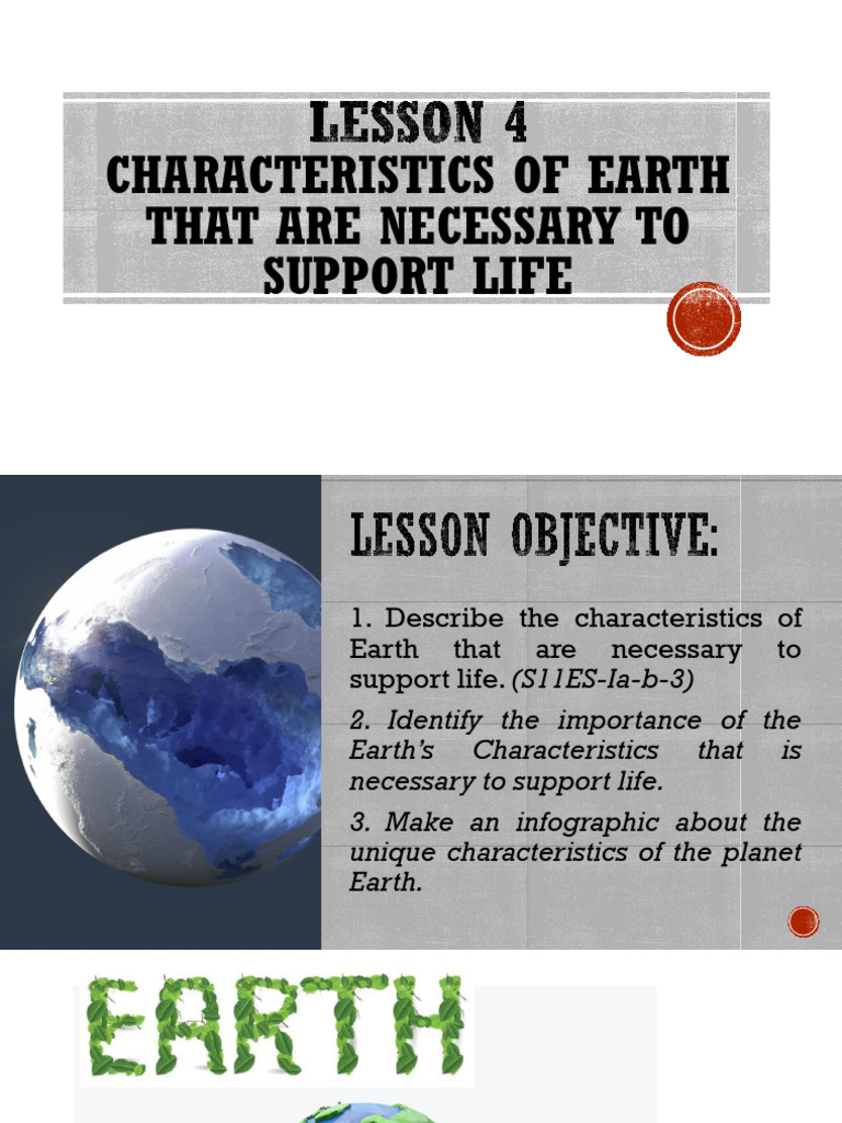 Earth's Unique Life-Supporting Traits | PDF | Atmosphere Of Earth ...