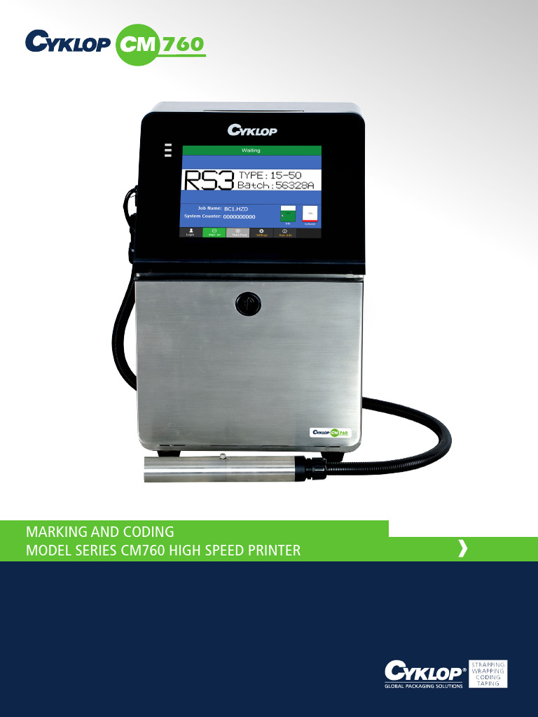 CM760 High-Speed Inkjet Printer Overview | PDF | Printer (Computing ...