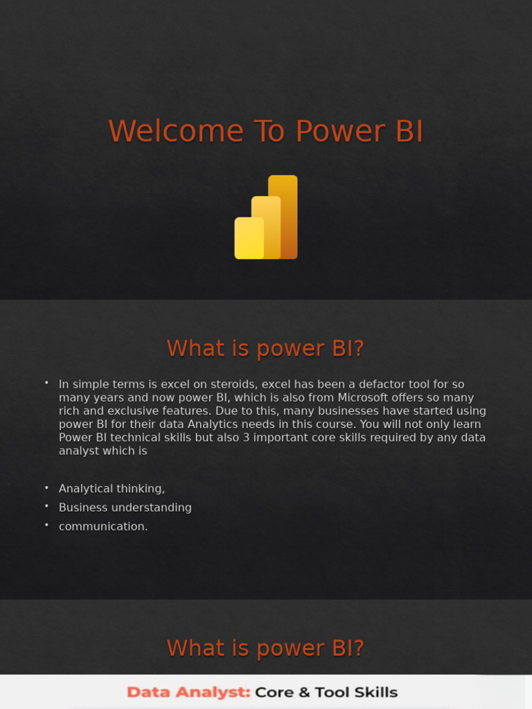 Welcome To Power BI | PDF | Data Management | Information Technology Management