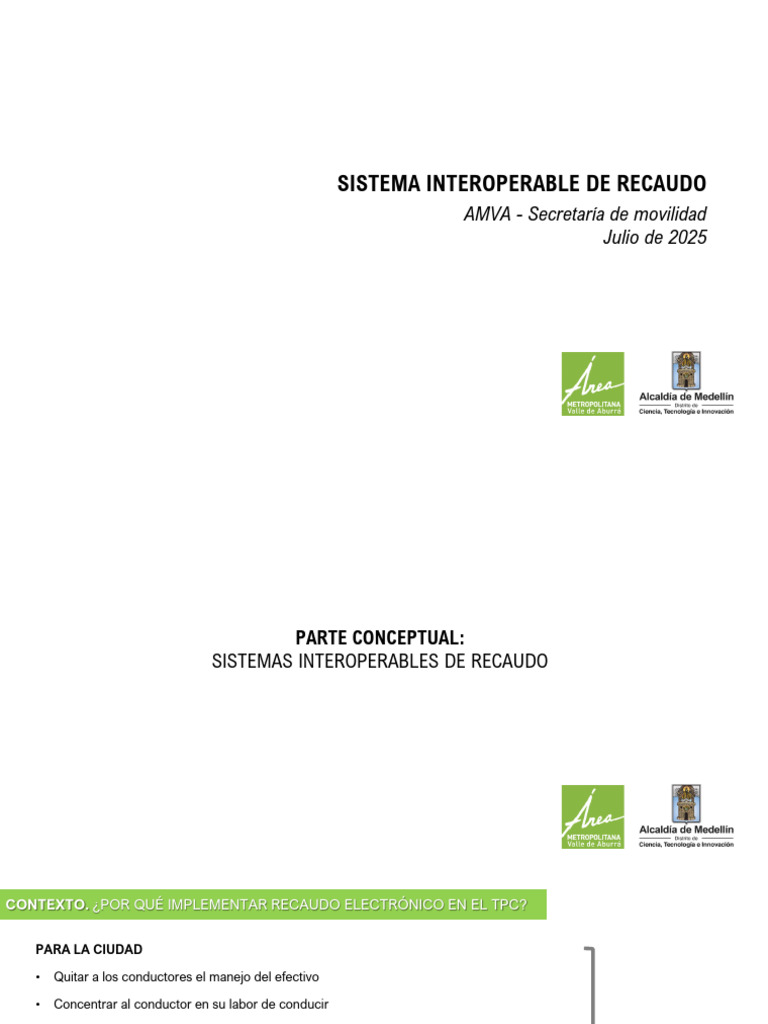 Recaudo Electrónico Interoperable en TPC | PDF | Transporte