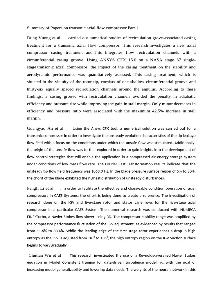 Casing Treatments in Transonic Compressors | PDF | Fluid Dynamics ...