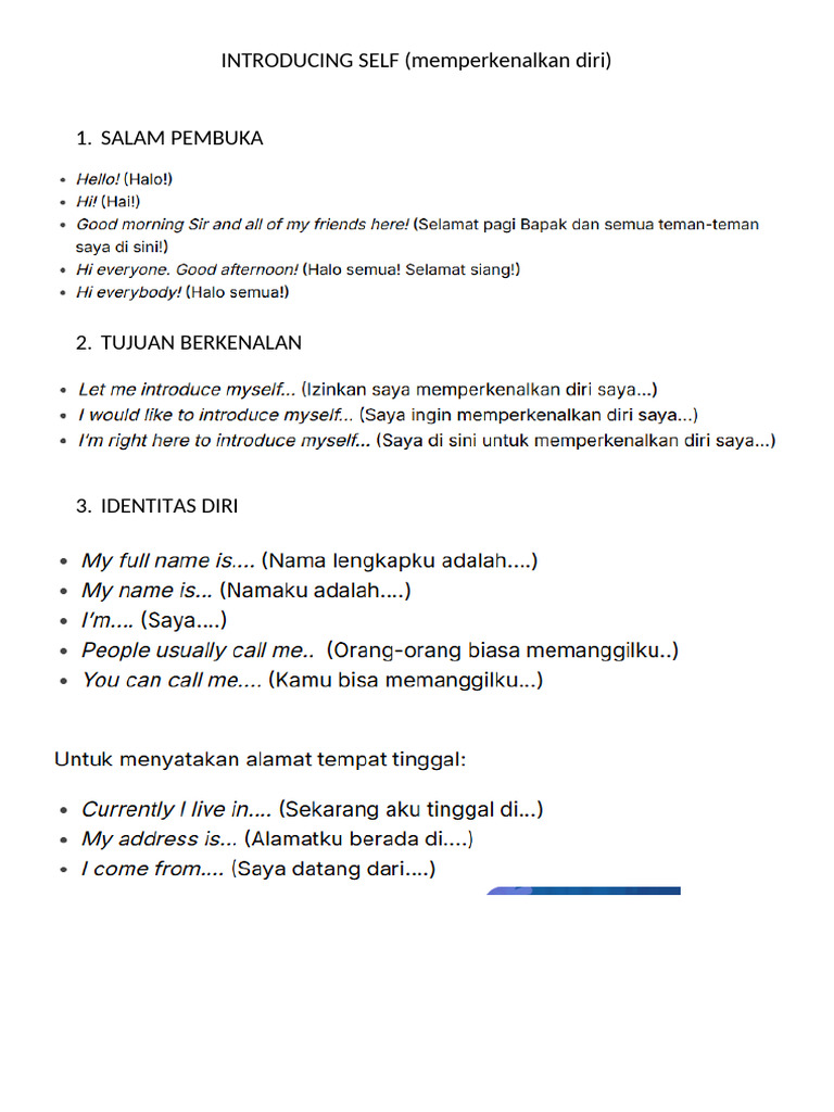 Introducing Self | PDF