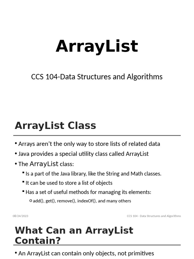 DSA ArrayList LinkedList | PDF | Data | Computer Science