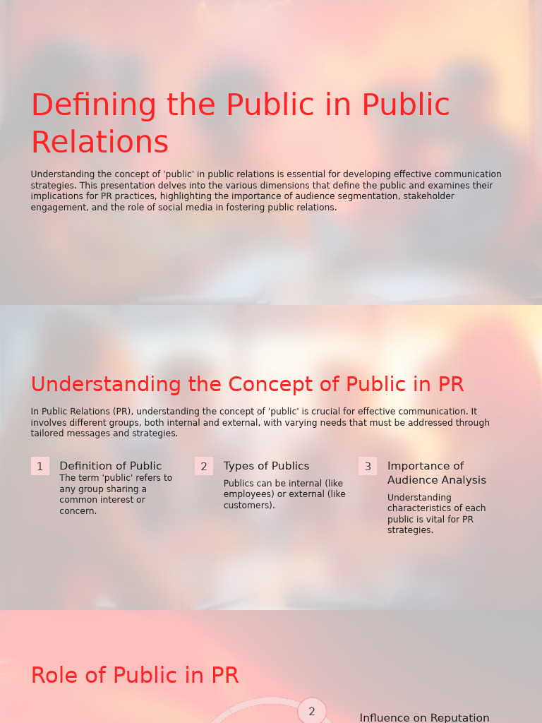 Understanding Publics in PR Strategies | PDF | Public Relations ...
