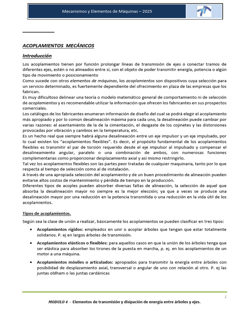 Apunte Modulo 4 | PDF | Embrague | Eje