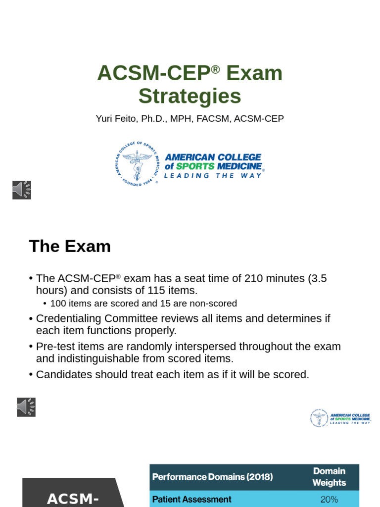 ACSM CEP Exam Strategies - ESOedits - FINAL | PDF | Heart | Cognition