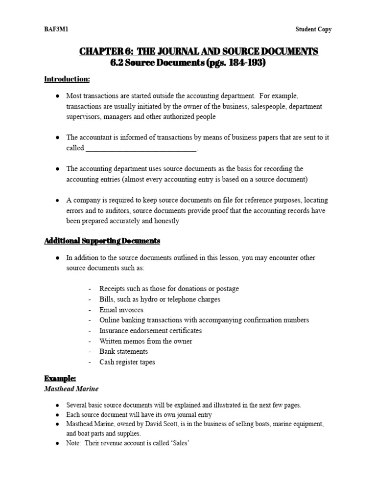 Understanding Source Documents in Accounting | PDF | Debits And Credits ...