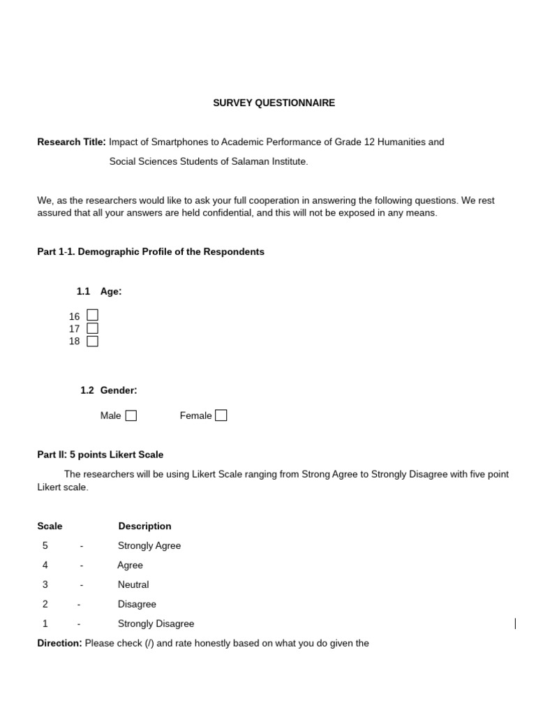 BANDARAPR Questionnaire | PDF | Questionnaire | Learning