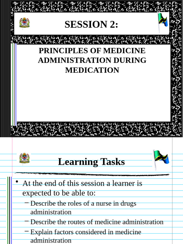 SESSION 2 Principles of Medicine Adminisstration | PDF | Injection ...