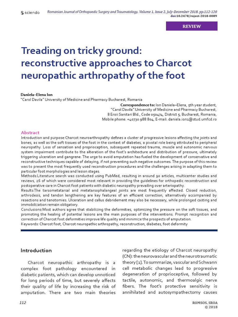 Charcot Foot Reconstruction Techniques | PDF | Medical Specialties ...