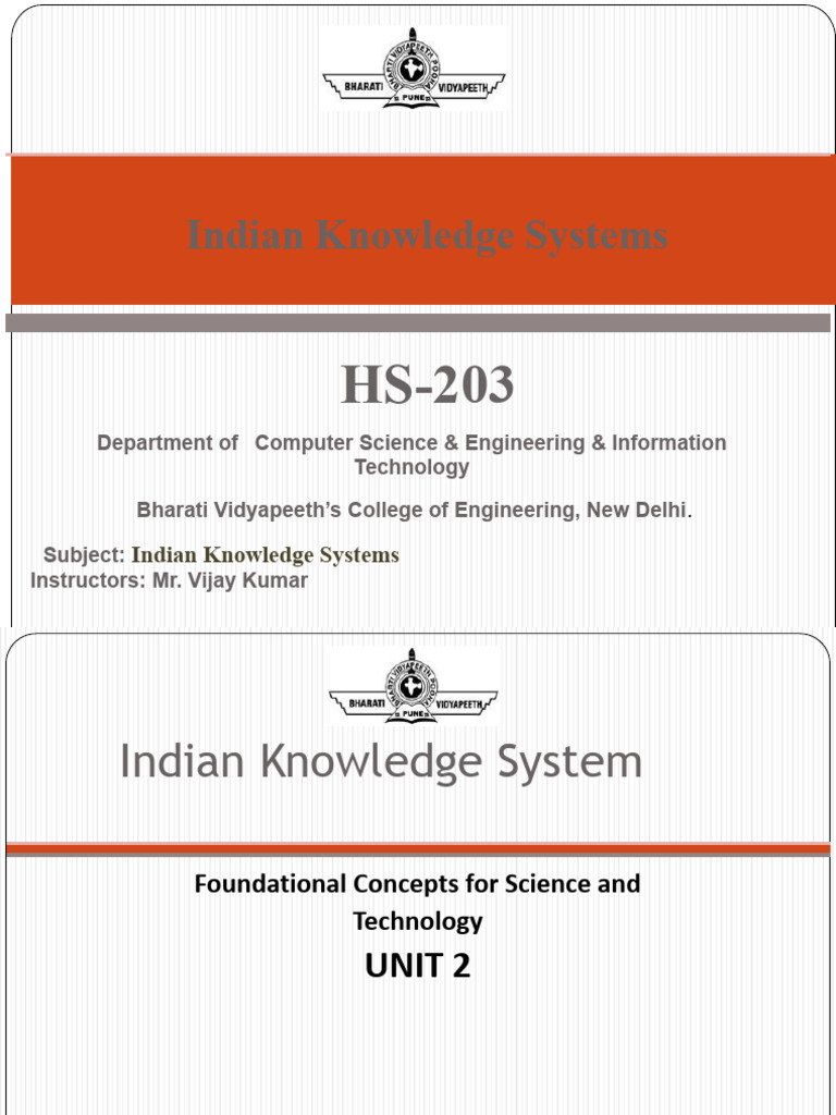 IKS Unit 2 Part 1 | PDF | Word | Sanskrit