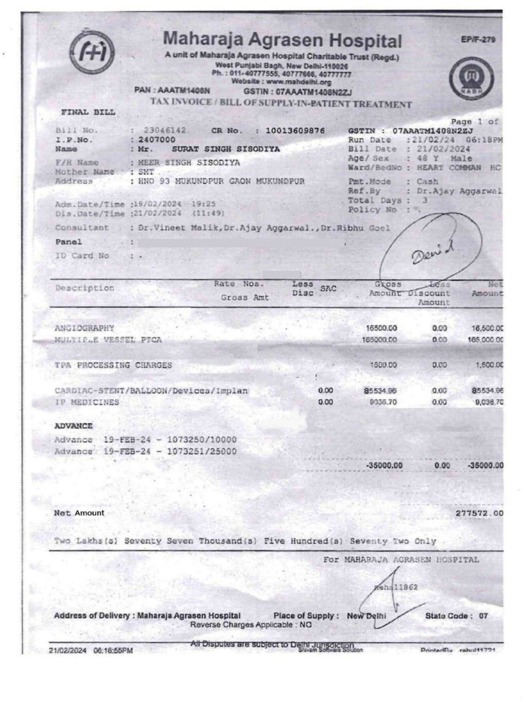 Surat Final Bill | PDF