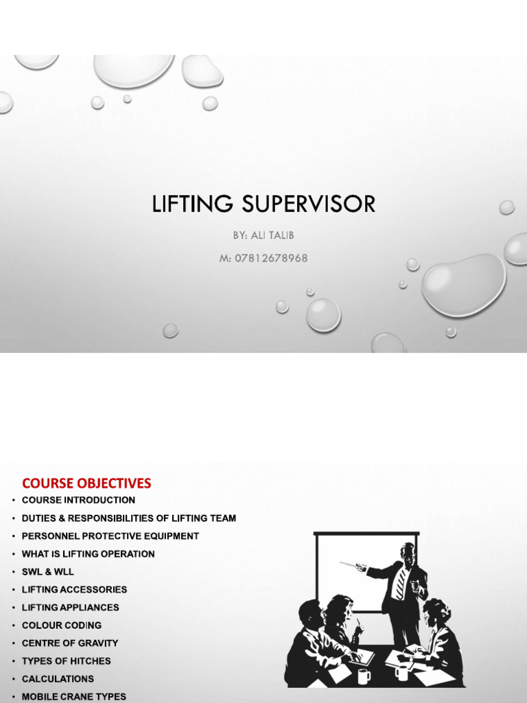 Lifting Supervisor - Ali Talib | PDF