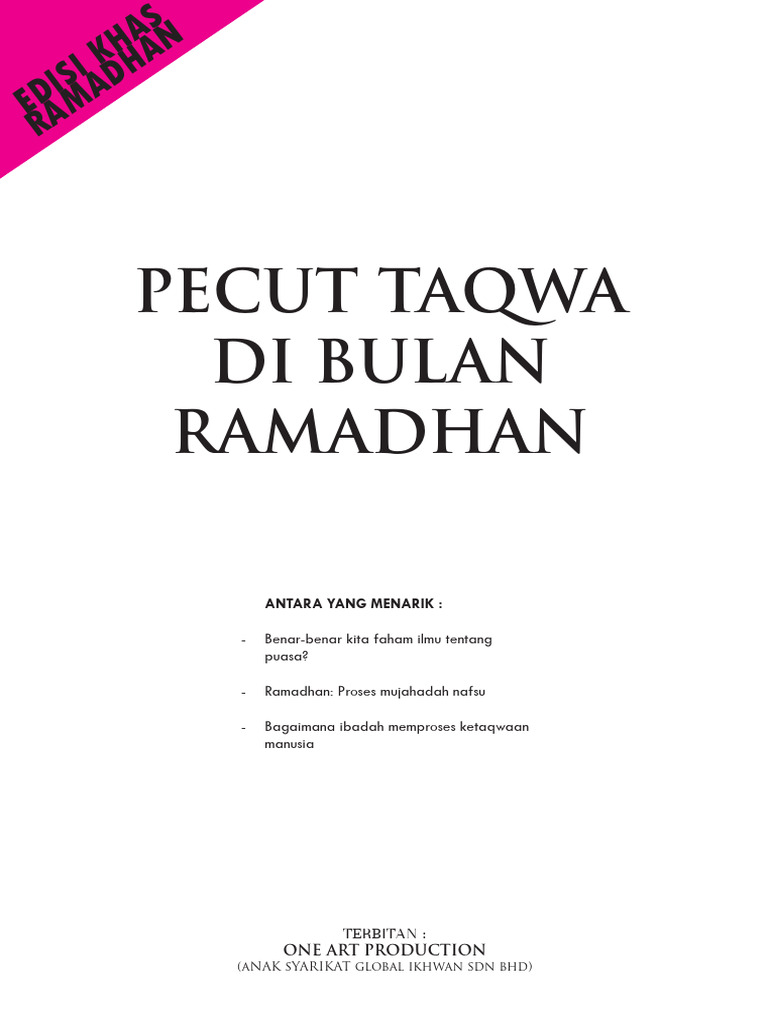 Pecut Taqwa di Bulan Ramadhan | PDF