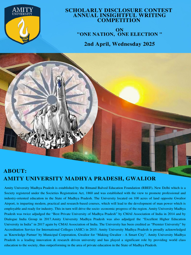 Amity One Nation One Election | PDF