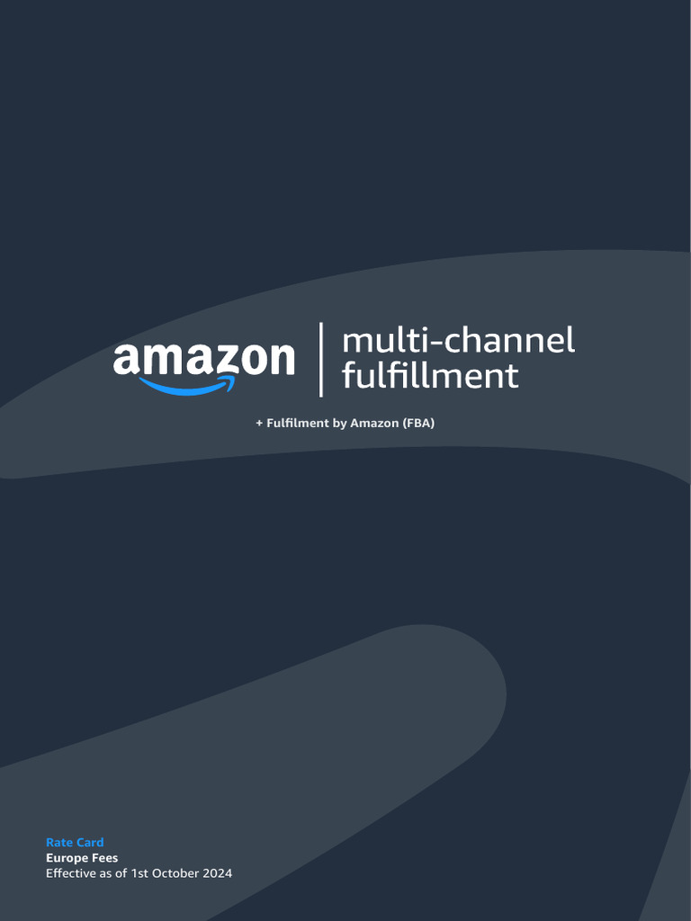 Amazon MCF Fees Rate Card 2024 | PDF | Fee | Volume