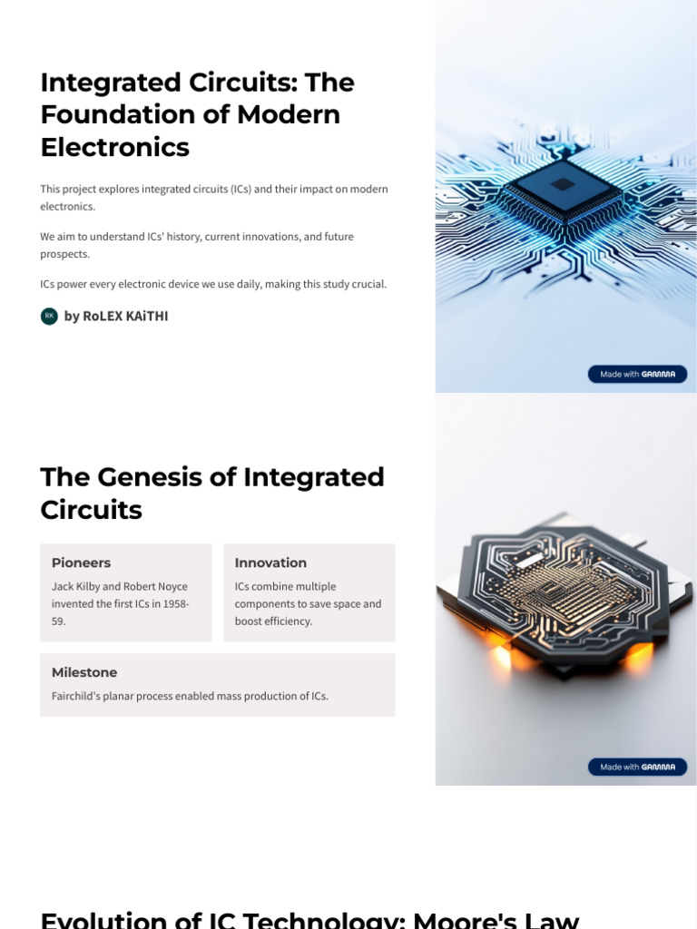 Integrated Circuits The Foundation of Modern Electronics | PDF | Integrated Circuit | Electronics
