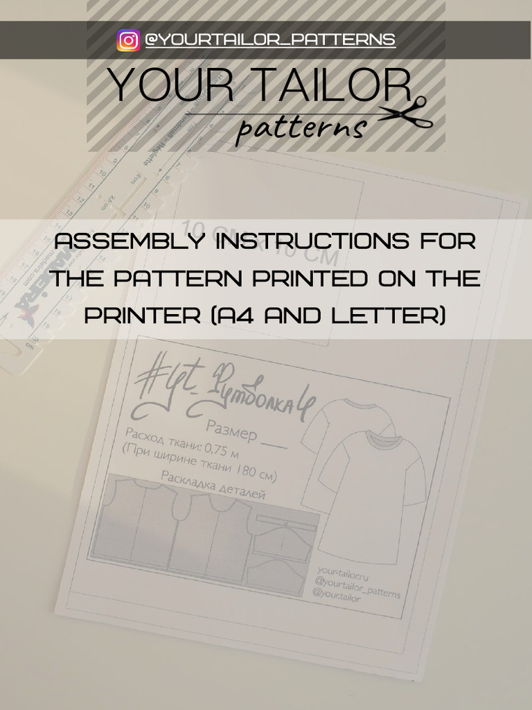 Instructions For Assembling The Pattern | PDF | Page Layout