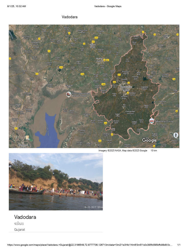 Vadodara - Google Maps | PDF