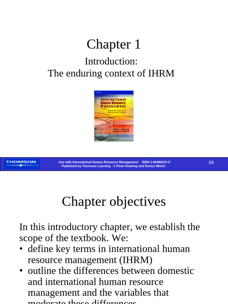chapter01IntroductionThe Enduring Context of IHRM | PDF | Human ...